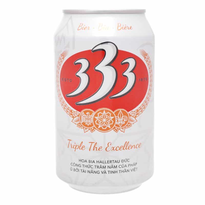 333 Beer 330ml/ can x 24cans/carton – Smart Food Export Viet Nam